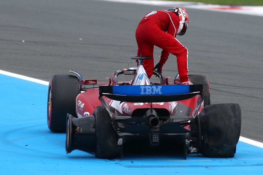 Charles Leclerc suffers violent crash with Kimi Antonelli leading to ...