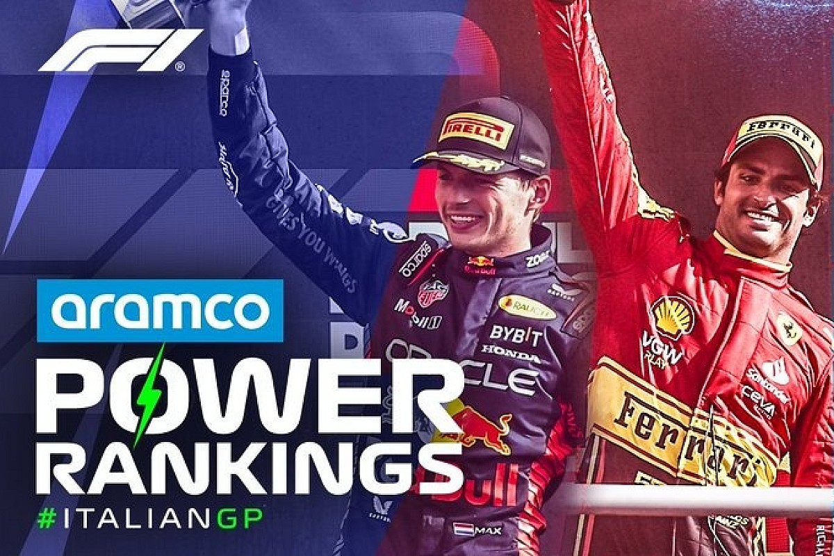 Power Ranking F1: Sainz empata a Verstappen como el mejor en Monza