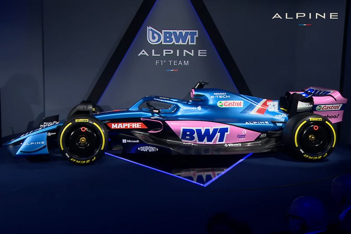 F1: Alpine apresenta carro para 2022, com novas cores; veja fotos