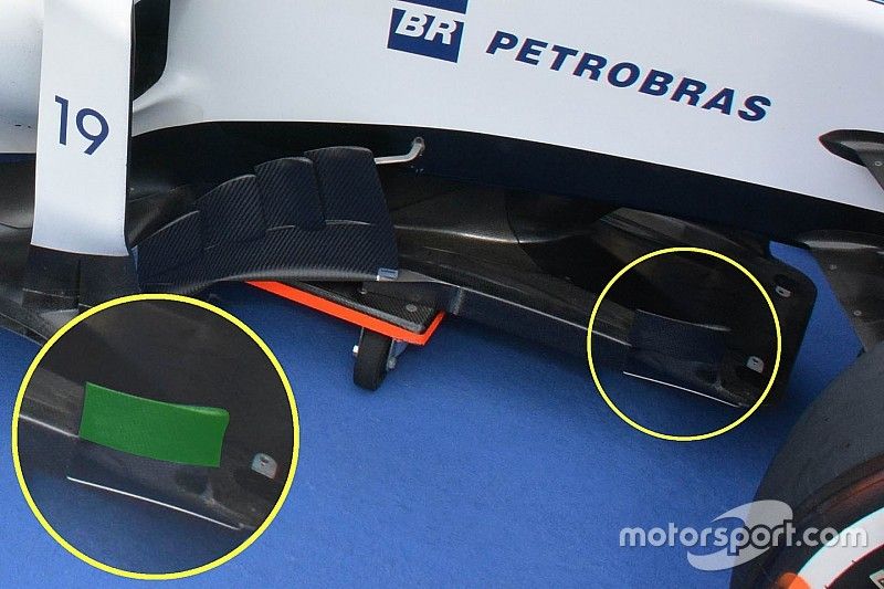 Bite-size tech: Williams FW38 splitter and rear end detail