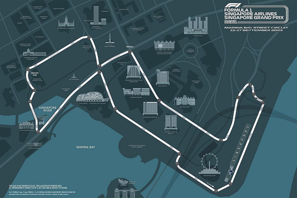 F1: GP Singapura Rombak Layout Marina Bay Street Circuit