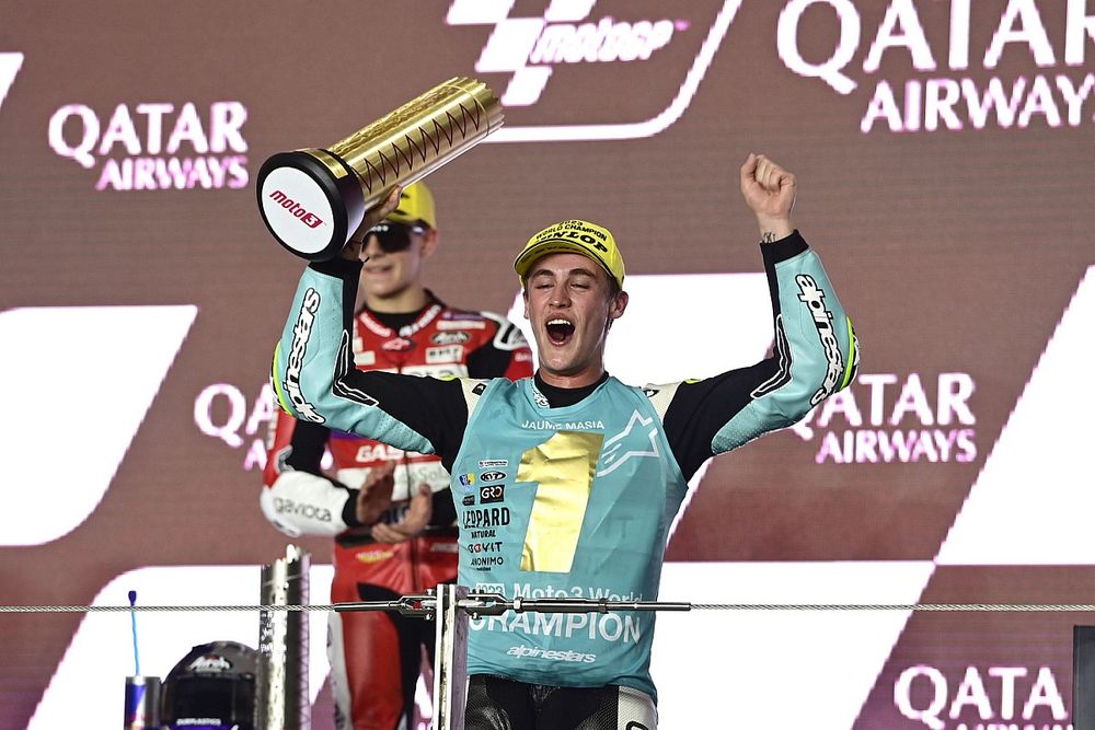 MotoGP Qatar GP: Jaume Masia wins Moto3 world title in thriller