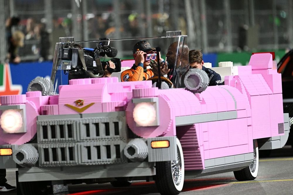 F1 COSMOS | Terry Crews Drives Full-Size LEGO Cadillac with F1 Stars in ...