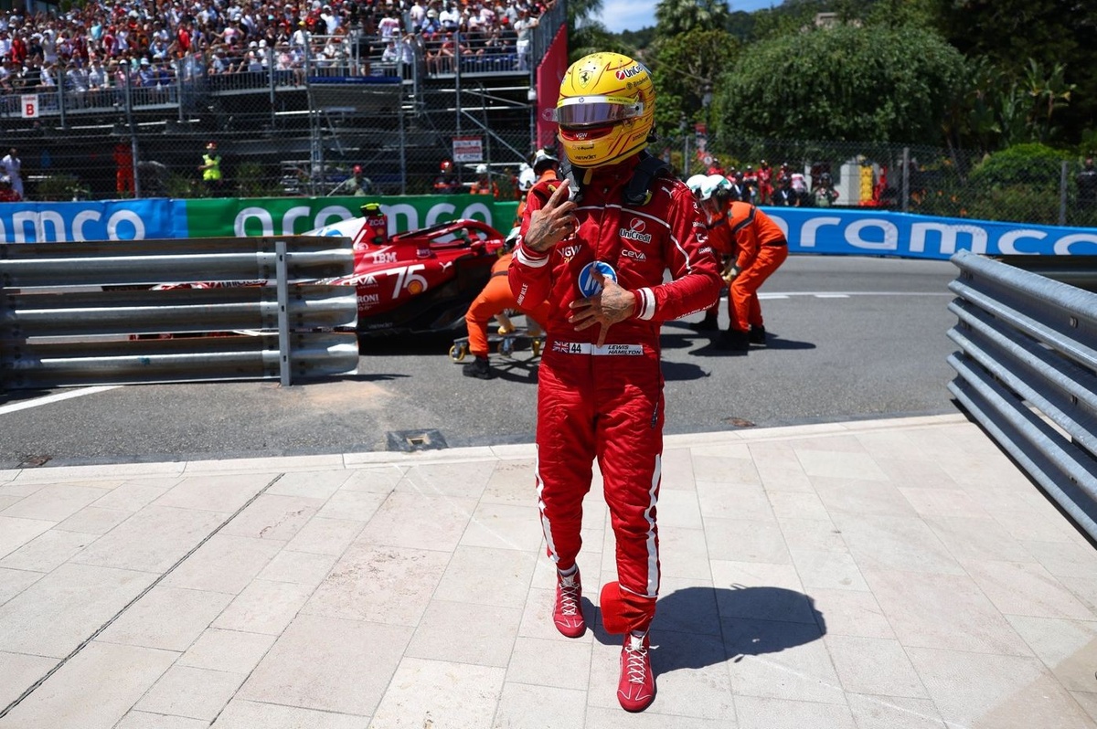 F1 Monaco GP: Charles Leclerc tops FP3 as Lewis Hamilton crashes