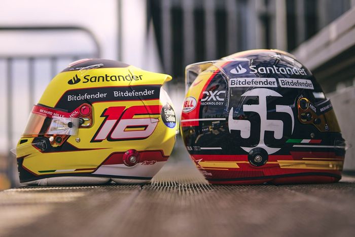 Así es el casco especial de Sainz para el GP de Italia 2023 de F1