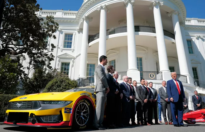 Trump meets with Penske's NASCAR, IndyCar and IMSA stars at the White House