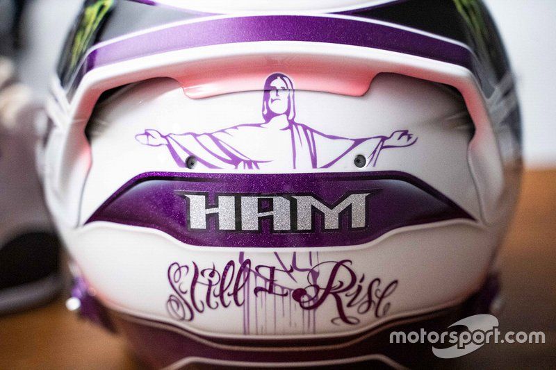 Hamilton reveals new helmet colours ahead of Mercedes F1 launch