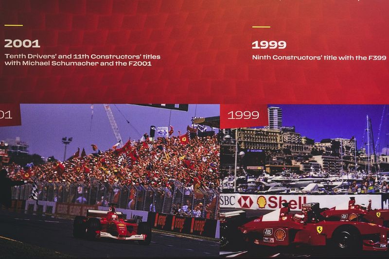 F1 | Ferrari celebra il suo DNA sportivo con due timeline nel box