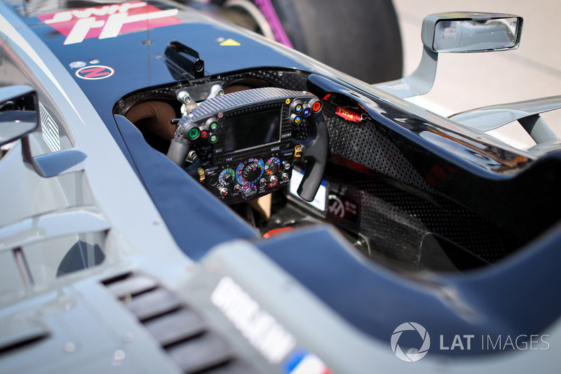 Haas F1 Team VF-17 steering wheel at Canadian GP