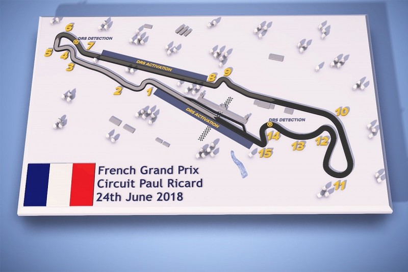 Paul Ricard circuit to feature two DRS zones for F1 French GP